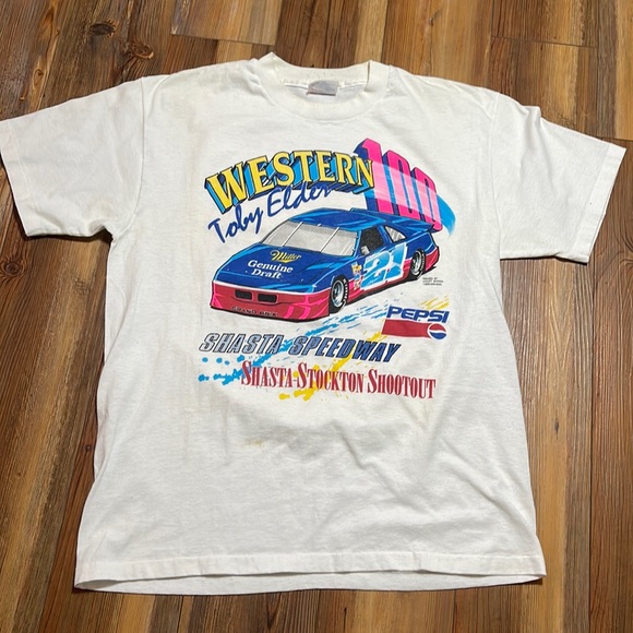 Hanes | Shirts | 994 Shasta Speedway Shirt Large Toby Elder Western 10 ...
